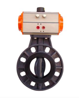 China DYDF series single door pneumatic butterfly valve single door butterfly valve pneumatic shut-off and throttling valve for sale