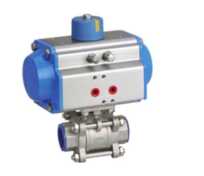 China Pneumatic Ball Valve DN50 2 inch size single acting stainless steel 304 indicator limited switch for sale