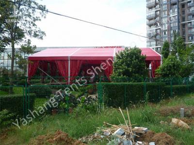 China 12M Red Fabric Cover Wedding Party Tent Decoration, Aluminum Alloy Frame Canopy for sale