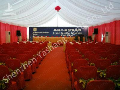 China Hard Pressed Aluminum Frame Fabric Cover Commercial Party Tents With Lining Decorations for sale