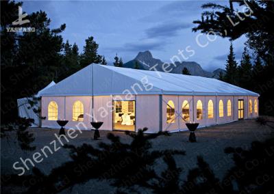 China Outdoor Aluminum Framed Water proof Fixable Party Tents, white soft pvc cover for sale