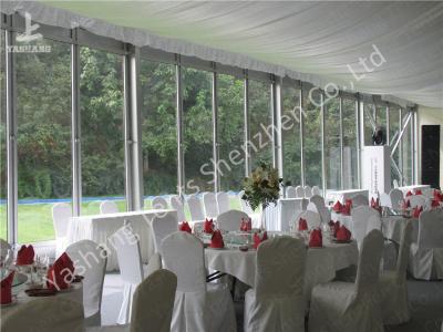 China Outdoor Glass Wall Canopy Gazebo Party Tent 20 X 25M 300 Seater Clear Span Marquee Hire for sale
