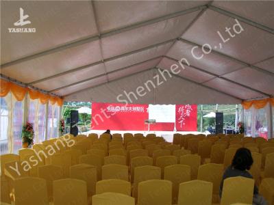 China White Roof Cover outside event tents for Golf Villas Sales Conference with orange ripples for sale