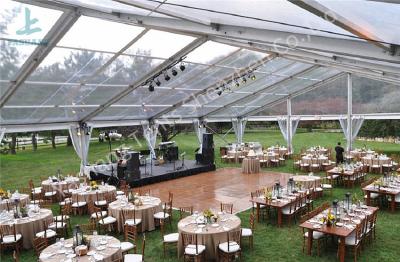 China Outside Aluminum Profile Wedding Party Tent Beautiful Transparent Fabric for sale