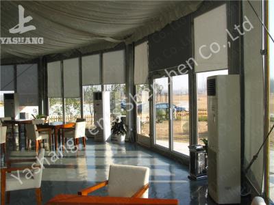 China Transparent Glass Wall and Glass Door Gazebo Canopy Tents White PVC Cover for sale