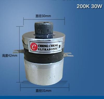Cina Lunghezza 42mm del trasduttore di vibrazione di pulizia ultrasonica di alta frequenza 200K in vendita