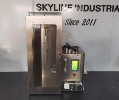 중국 16CFR 1615/16CFR 1616 수직 가연성 시험기, 300x80mm 시료 및 40±2mm 불꽃 높이, 섬유 난연 성능 판매용