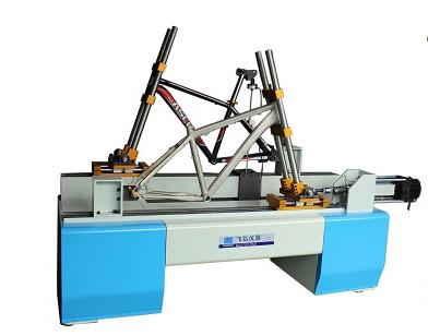 China ISO4210 2014-6.4.6 Bicycle Frame Vertical Horizontal Fatigue Tester With Servo Electric Cylinder Controllable for sale