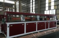 China Advanced PVC WPC Plastic Profile Making Machine for Indoor Door Panel Manufacturing for sale