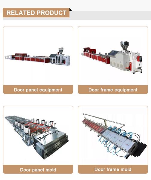 Quality Silver PVC 1000mm WPC Hollow Door Panel Making Machine Production Line with for sale