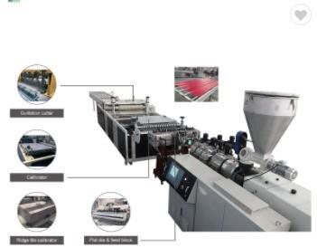 Quality Double-screw Design PVC Roof Tile Production Line with 80/156mm Screw Diameter for sale