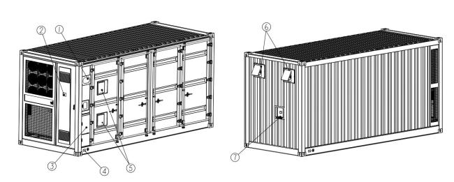 5MWh BESS Container interior view showing battery modules and components