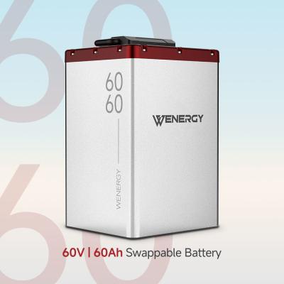 China Long-Life 60V 60Ah Lithium Motorcycle Battery – Smart BMS, IP67, Built for Swapping & Delivery Fleets for sale