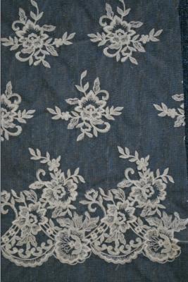 China Ivory   Embroidery Lace Fabric for Wedding Dress Hot Sale for sale