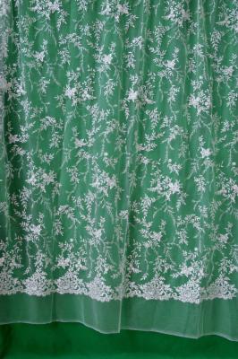 China Mesh Based  Fashion Embroidery  lace fabric for bridal dress for sale