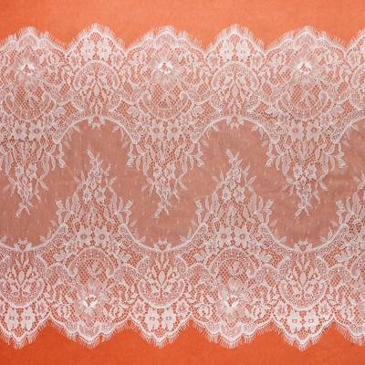 China 2017 New Fashion Ivory /Black  Eyelash Lace Edge Double Side 46CM for sale