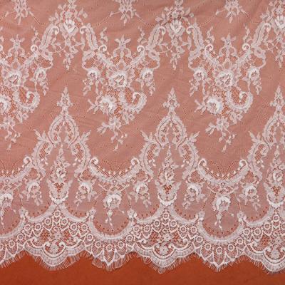 China Green Environmental Protection  Eyelash Lace Fabric  for Wedding Dress for sale