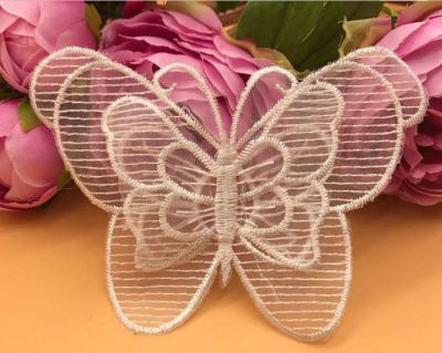 China Garment Accessories  Butterfly Embroidery Applique with Different Color for sale