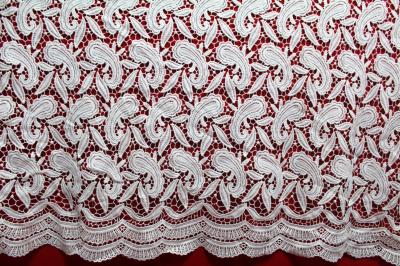 China Crochet polyester embroidery lace fabric for lady's dresses for sale
