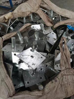 Cina Scaffolding in acciaio Testa rotonda quadrata U Piastra di base con barra solida a tubo cavo in vendita