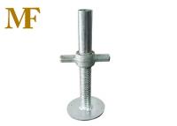 China Ringlock System Base Jack For Scaffolding Construction With Round Base Plate for sale