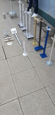 China Jack de base do sistema Ringlock para construção de andaimes com placa de base redonda à venda