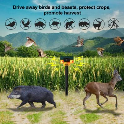 China Solar-powered Rechargeable Dog Bark Deterrent Ultrasonic Animal Repellent Flashlight for sale