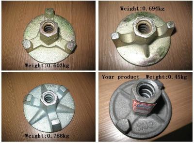 China Construction Concrete Steel Aluminium Plastic Formwork System Tie Rod Wing Nut for sale
