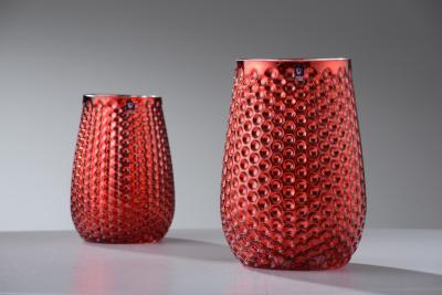 China Handmade  Within Plating Spray Inisde  Glass Vase For Home Decor for sale