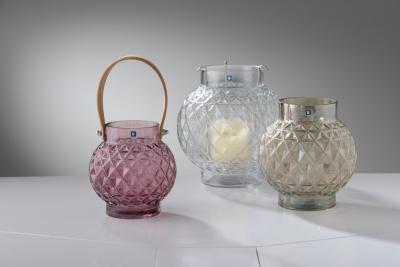 China OEM Handmade  Glass Vase With Handle for sale