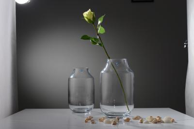 China OEM Handmade Transparent  Glass Vase For Decor for sale