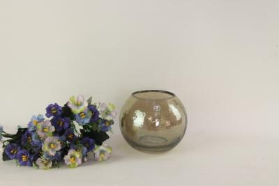 China OEM Handmade goldenInside Plating Spray Glass Vase For Decor for sale