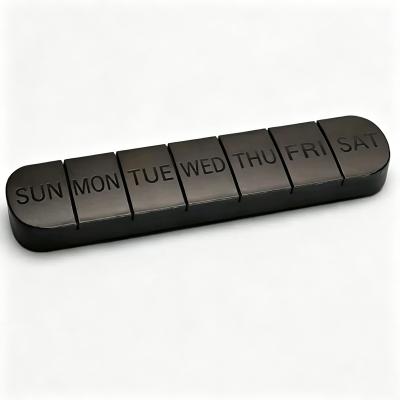 China Basic Care Weekly (7-Day) Pill Organizer, Vitamin Planner, And Medicine Box, Medium Compartments, Black for sale