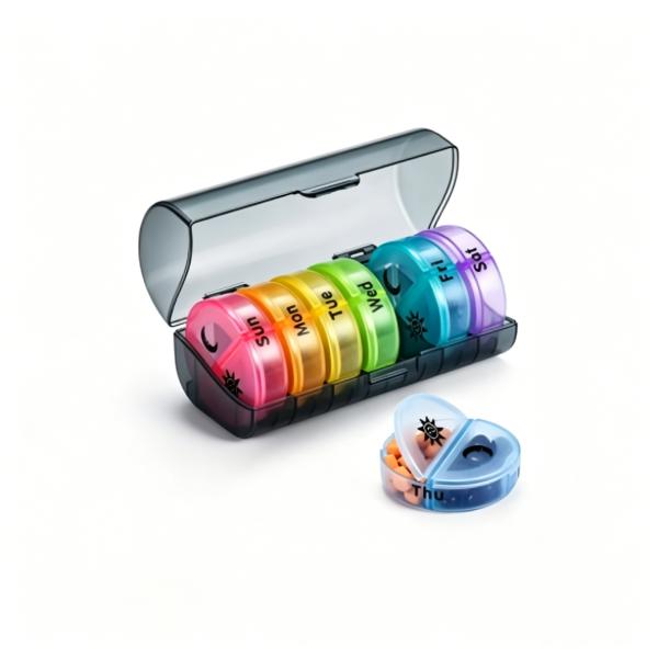 Quality 14-Slot Weekly Pill Box Medical PP Nested Moisture-proof Case for sale