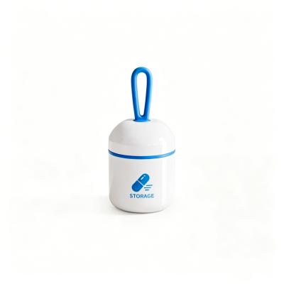 China Pillbox keychain, small pillbox, storage box, removable divider, moisture-proof silicone pillbox, suitable for outdoor camping and travel. for sale