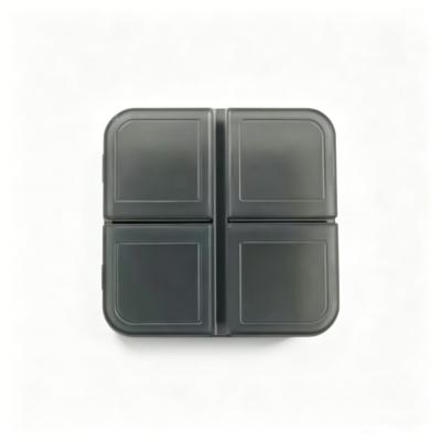 China Square Pill Box BPA-Free Translucent Travel Case for sale
