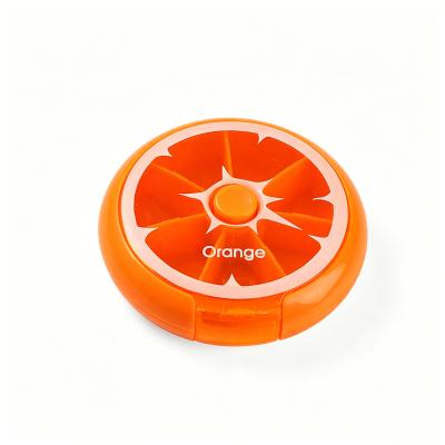 China Round Weekly Pill Organizer 7-Day Travel Case Moisture-Proof for sale