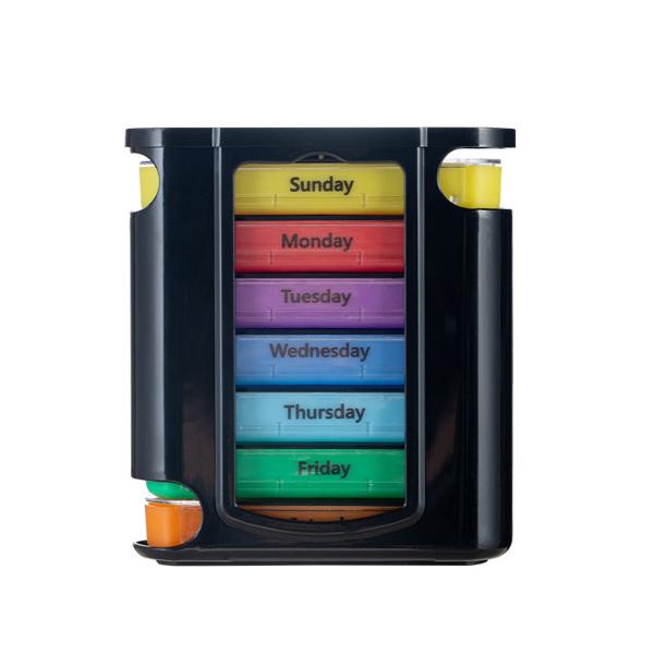 Quality Weekly Pill Organizer 7-Day Color-Coded Medicine Box Portable for Travel for sale