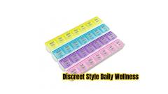 Custom Logo Modern Plastic Rectangle Weekly Pill Box with 28 Compartments Convenient Container