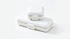 New Portable Square Inside Silicone Ring Double Sealed Pill Box