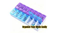 Extra-large 14-compartment morning and evening medicine box