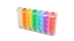 Hot Spring Daily Rainbow PP Pill Box 28 Cases Weekly 7 Day Moveable Pop-up Organizer High Selling