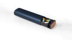 7 Day Weekly Pill Organizer by mbarc - Premium Stylish Aluminum and Wood Large Capacity Pill Box for