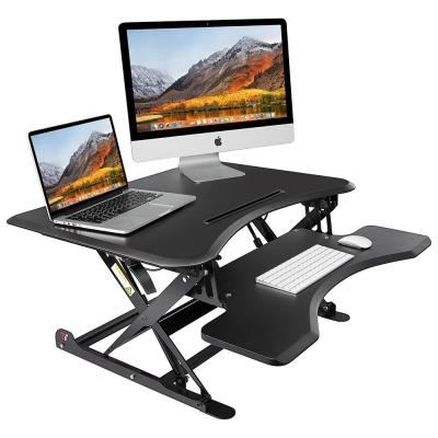 China Height Adjustable Sit And Stand Lifting Office Desk Workstation Converter . for sale