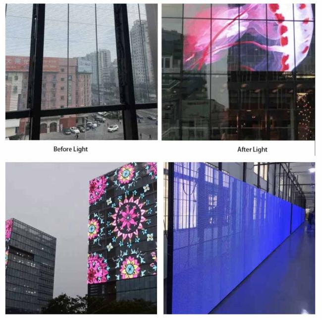 P3.91-7.82 LED facade transparent led screen