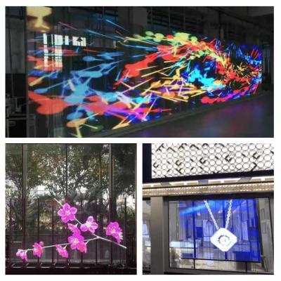 China Mantenimiento de P10.4mm LED Mesh Display Glass Window LED Mesh Facade High Brightness Easy en venta