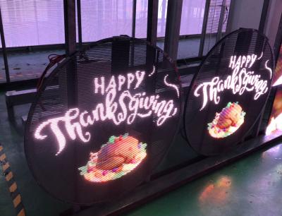 China Pantalla LED circular transparente P7.82mm 1 metro de diámetro Alta frecuencia de actualización 3840Hz en venta