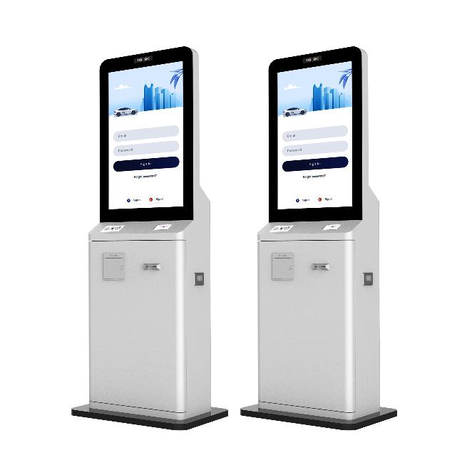 Close-up of capacitive touch screen interface