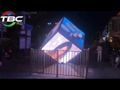 Кубический HD LED дисплей для высокоэффективного брендинга и мероприятий Гибкая установка 360-градусный просмотр и специальное расчленение для максимального воздействия