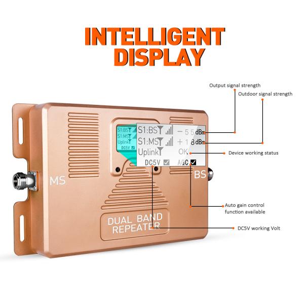 Gold 4g Signal Booster 850MHz/AWS 1700MHz Signal Amplifier And Antenna